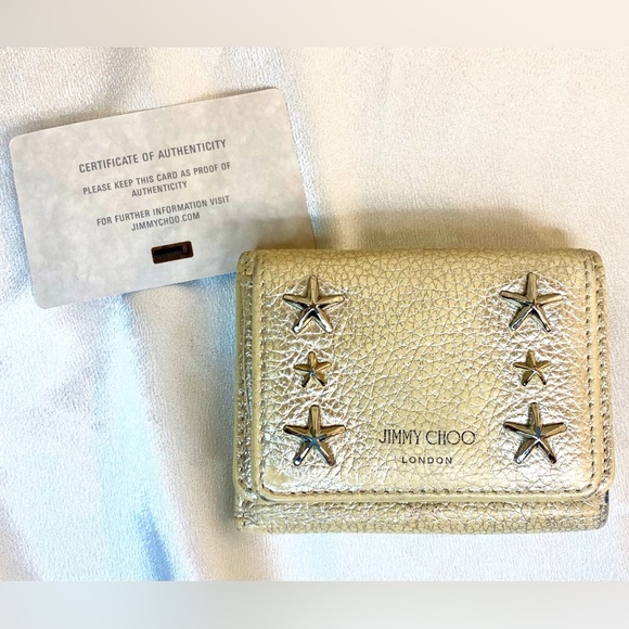 Jimmy Choo | Bags | Jimmy Choo Ladies Nemo Leather Star Trifold Wallet ...